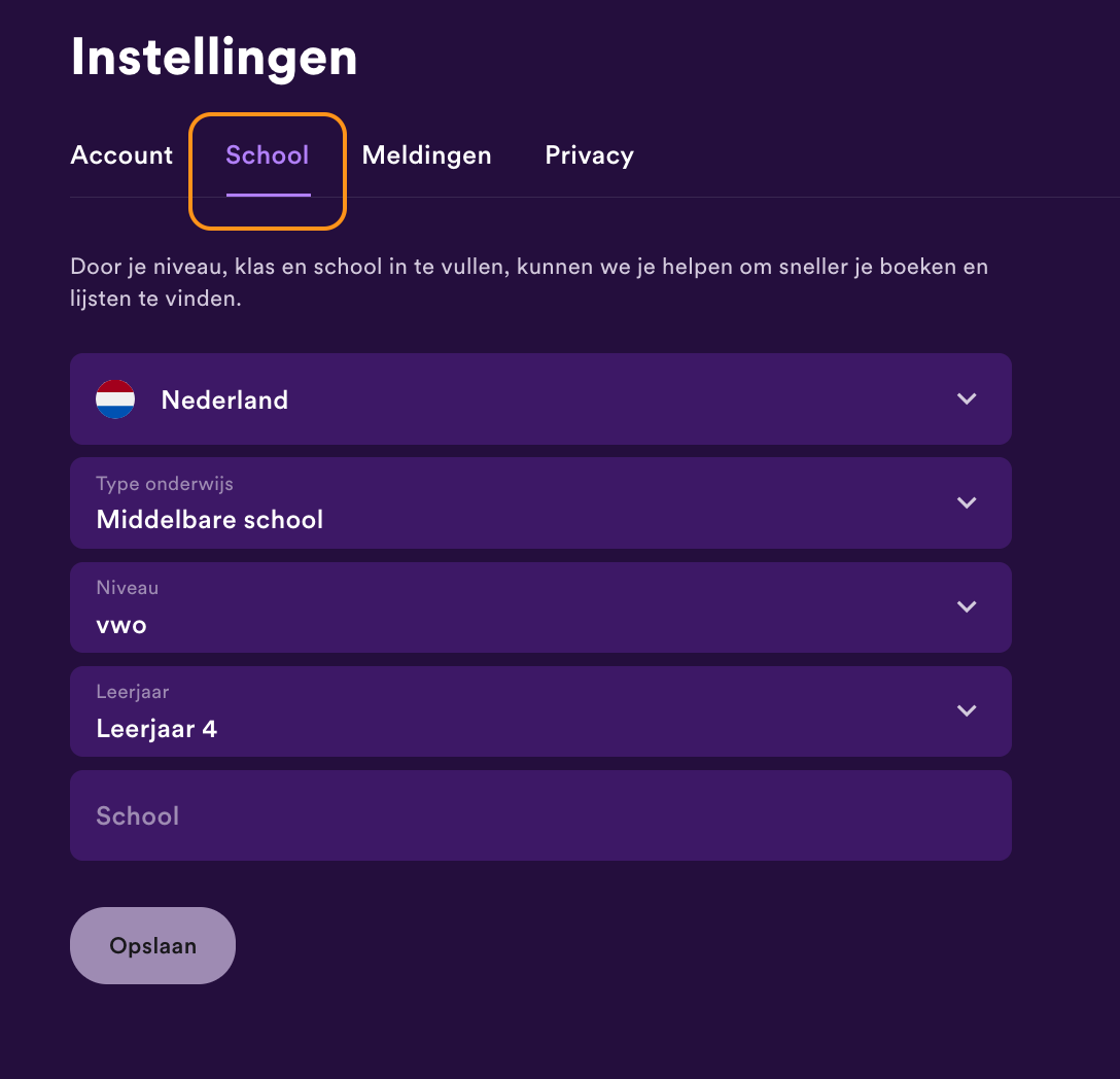 Waar wijzig ik mijn leerjaar of niveau op StudyGo? – StudyGo Klantenservice